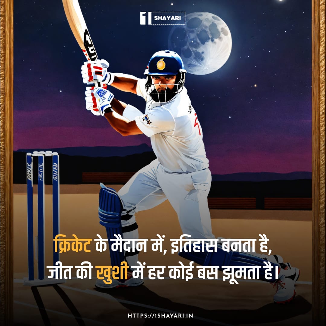 100+ Cricket Shayari In Hindi (2024): क्रिकेट शायरी - 1shayari.in
